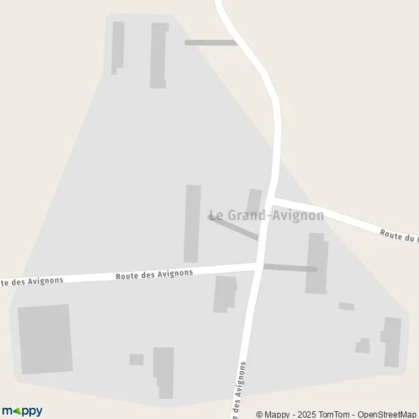 Plan Le Grand-Avignon : carte de Le Grand-Avignon, 01560 Cormoz et ...