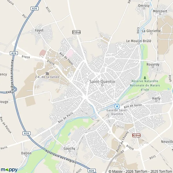 Plan Saint-Quentin : carte de Saint-Quentin (02100) et infos pratiques