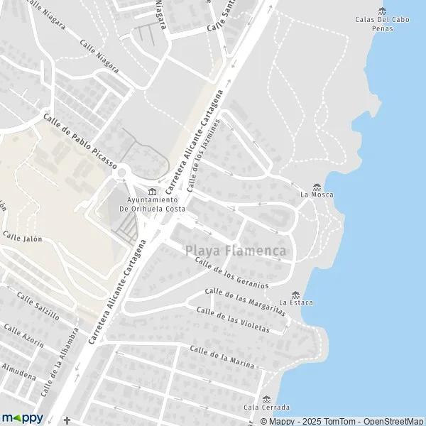 Plan Playa Flamenca : carte de Playa Flamenca, 03189 Orihuela et infos ...