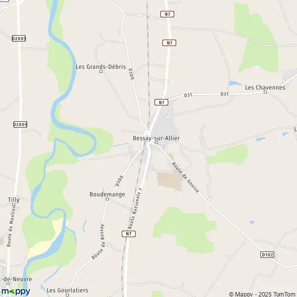 Plan Le Pont : carte de Le Pont, 03340 Bessay-sur-Allier et infos pratiques