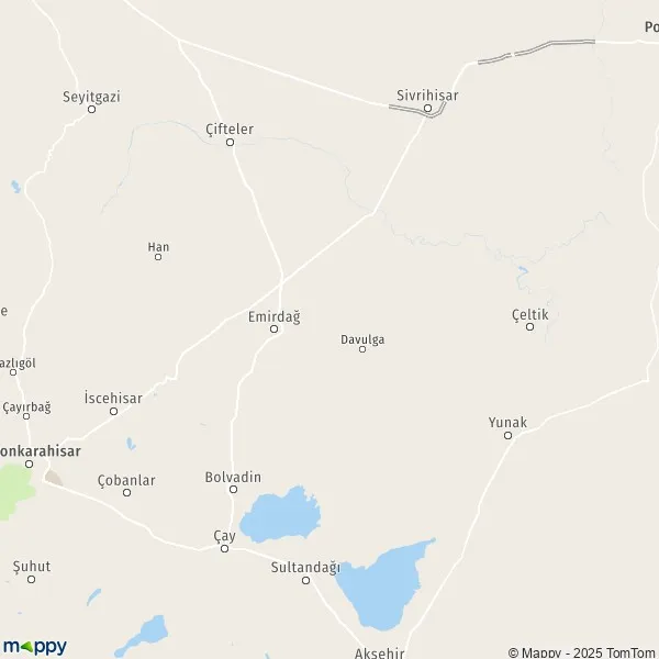 Plan Emirdağ : carte de Emirdağ (03600) et infos pratiques