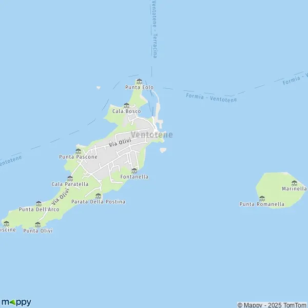 Plan Ventotene : carte de Ventotene (04031) et infos pratiques