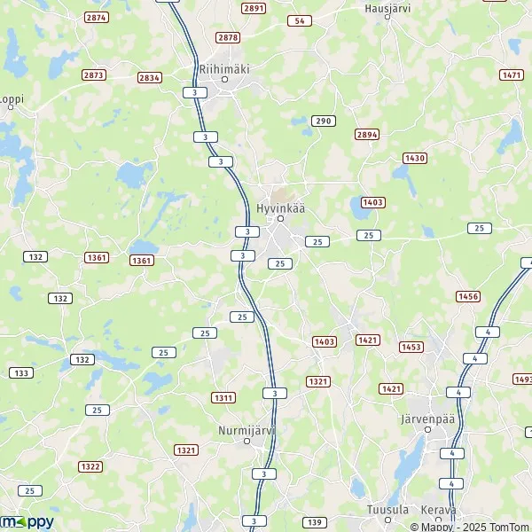 Plan Hyvinkää : carte de Hyvinkää (05200) et infos pratiques