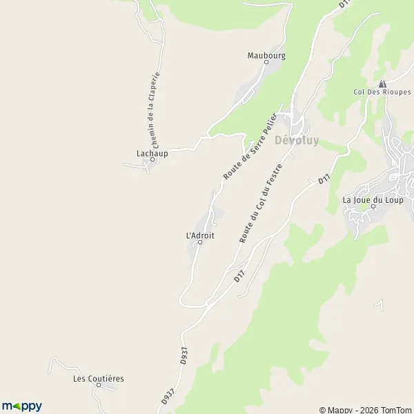 Plan Le Buech : carte de Le Buech, 05250 Dévoluy et infos pratiques