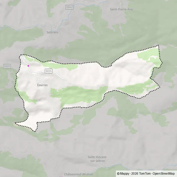 Plan Éourres : carte de Éourres (05300) et infos pratiques