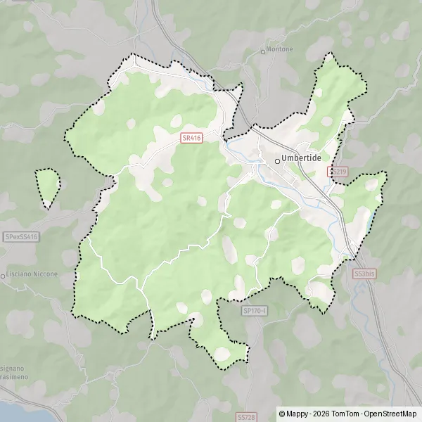 Plan Umbertide : carte de Umbertide (06019) et infos pratiques