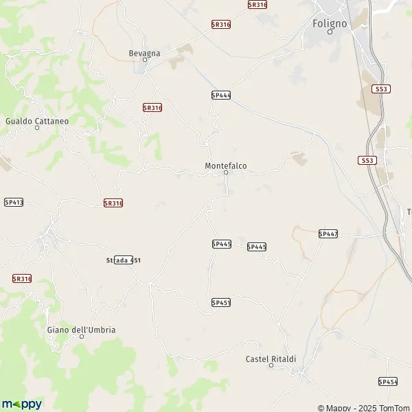 Plan Montefalco : carte de Montefalco (06036) et infos pratiques