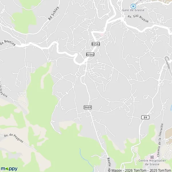 Plan Saint-Jacques : carte de Saint-Jacques, 06130-06520 Grasse et ...