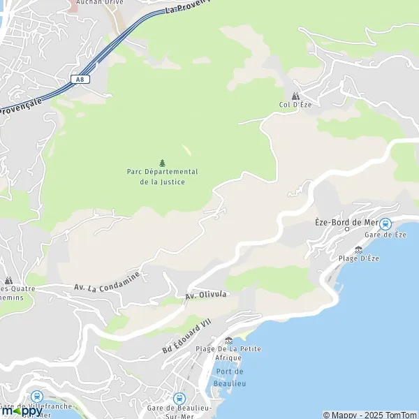 Plan La Plana : carte de La Plana, 06360 Èze et infos pratiques