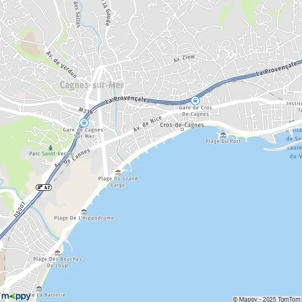 Plan Cros-de-Cagnes : carte de Cros-de-Cagnes (06800) et infos pratiques