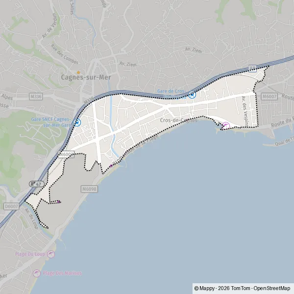 Plan Haut-de-Cagnes : carte de Haut-de-Cagnes (Quartier), 06800 Cagnes ...