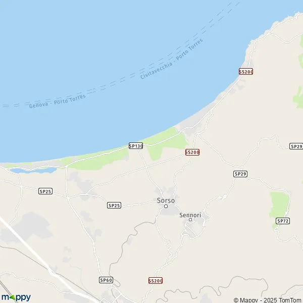 Plan Sorso : carte de Sorso (07037) et infos pratiques