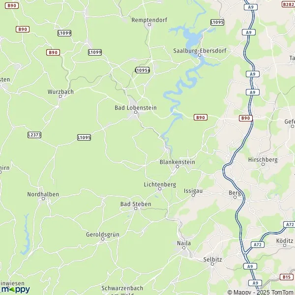 Plan Rosenthal am Rennsteig : carte de Rosenthal am Rennsteig (07366 ...