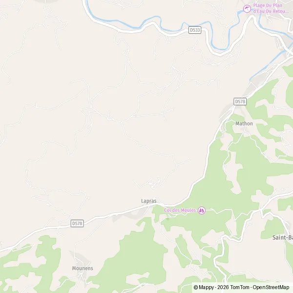 Plan Les Vaux : carte de Les Vaux, 07570 Désaignes et infos pratiques