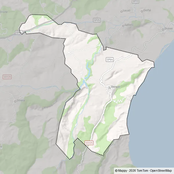 Plan Dorgali : carte de Dorgali (08022) et infos pratiques