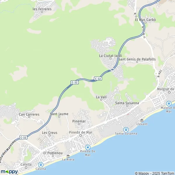 Plan Santa Susanna : carte de Santa Susanna (08398) et infos pratiques