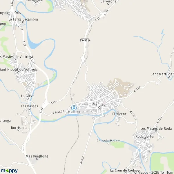 Plan Manlleu : carte de Manlleu (08560) et infos pratiques