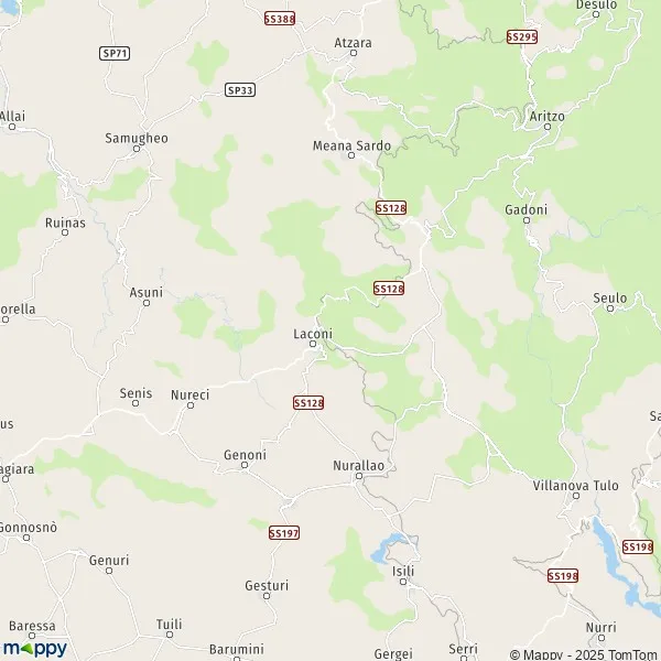 Plan Laconi : carte de Laconi (09090) et infos pratiques