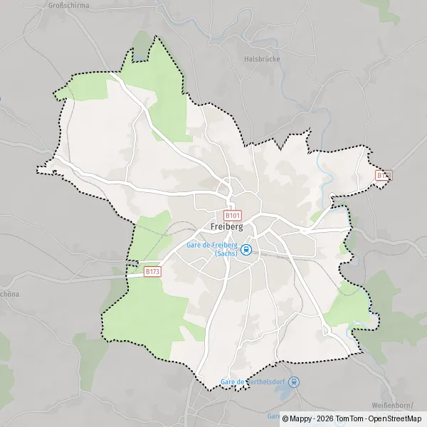 Plan Freiberg : carte de Freiberg (09599) et infos pratiques