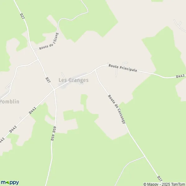 Plan Les Granges : carte de Les Granges (10210) et infos pratiques