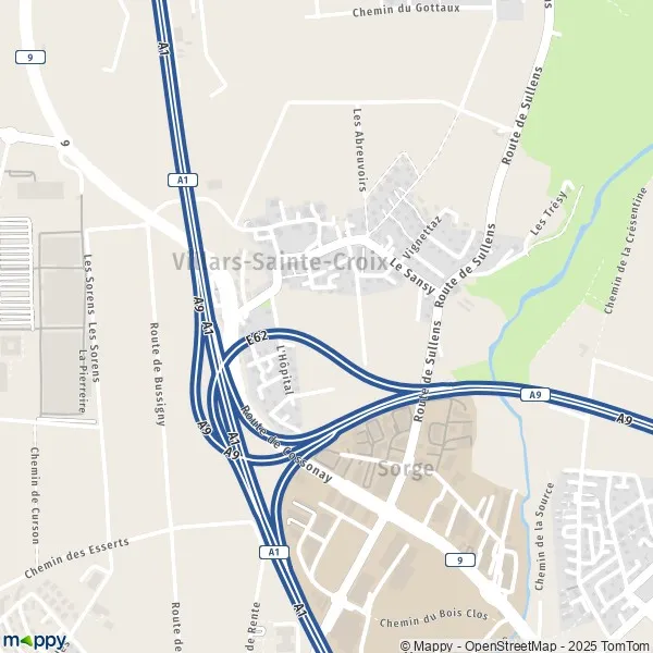 Plan Villars-Sainte-Croix : carte de Villars-Sainte-Croix (1023) et ...