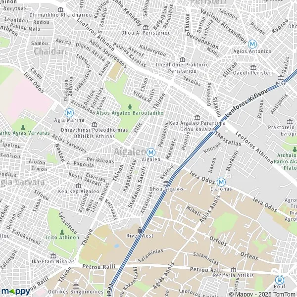 Plan Aigaleo : carte de Aigaleo (104 42) et infos pratiques