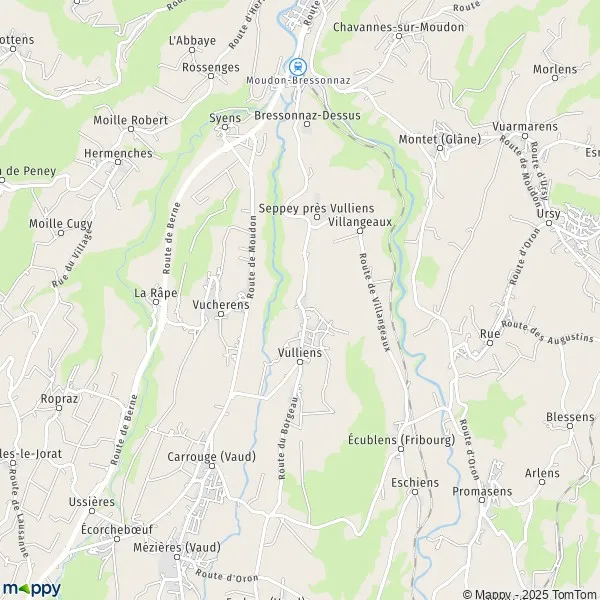 Plan Vulliens : carte de Vulliens (1084) et infos pratiques