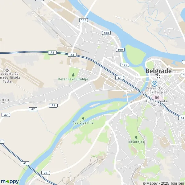 Plan belgrade : carte de belgrade (11000) et infos pratiques