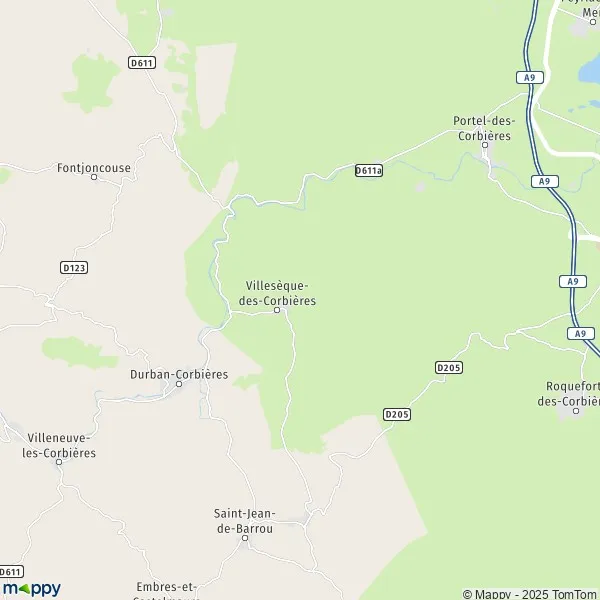 Plan Villesèque-des-Corbières : carte de Villesèque-des-Corbières ...