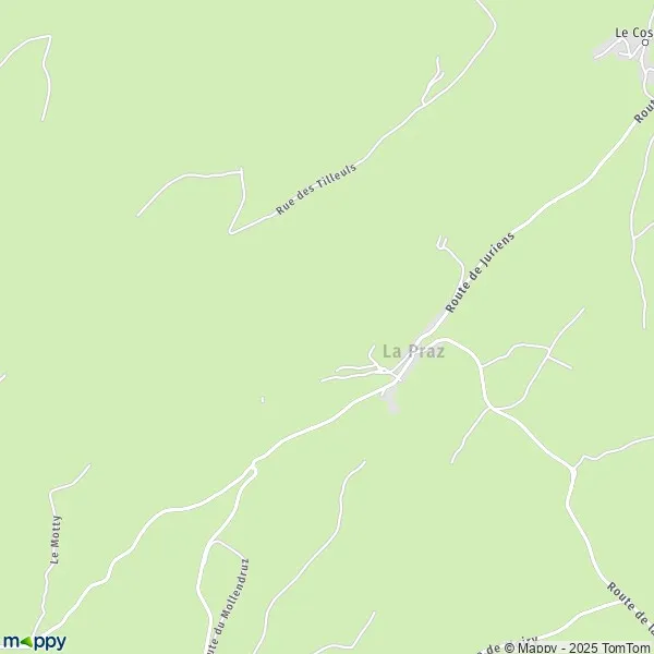 Plan La Praz : carte de La Praz (1148) et infos pratiques