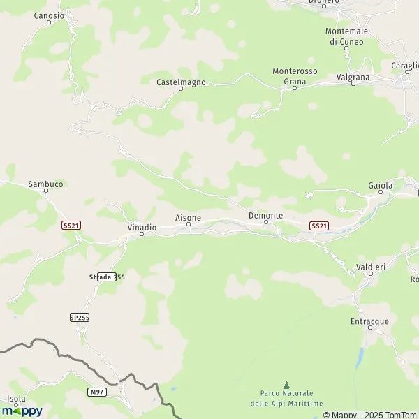 Plan Demonte : carte de Demonte (12014) et infos pratiques