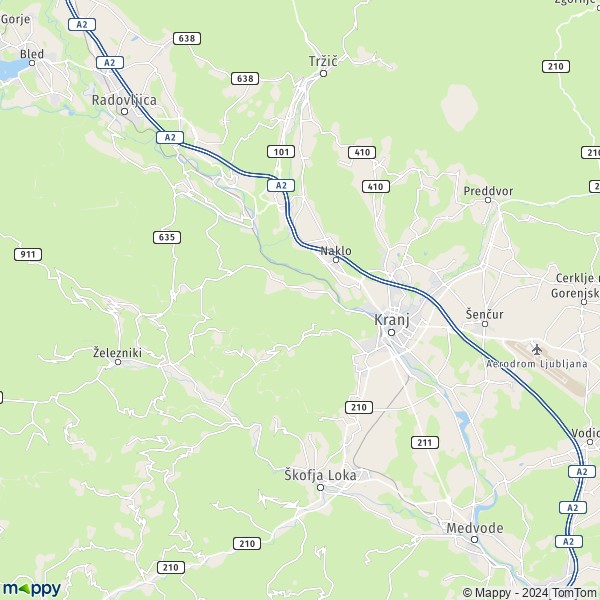 Plan Kranj : carte de Kranj (1215) et infos pratiques