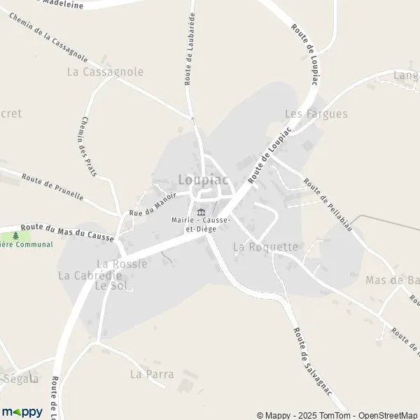 Plan Loupiac : carte de Loupiac, 12700 Causse-et-Diège et infos pratiques