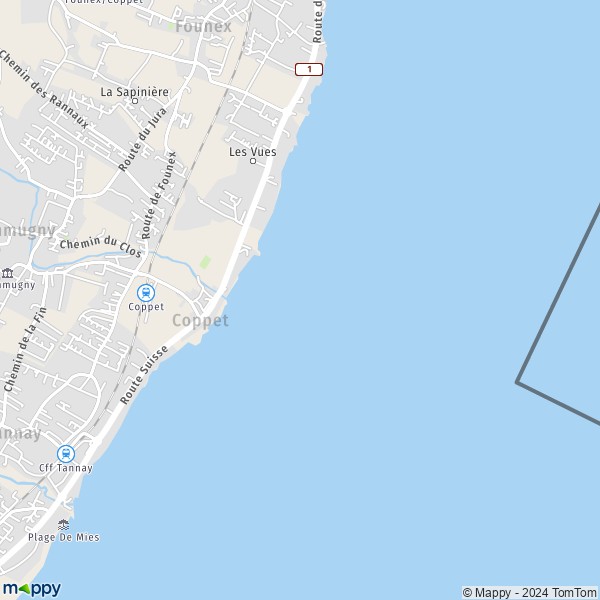 Plan Coppet : carte de Coppet (1291) et infos pratiques