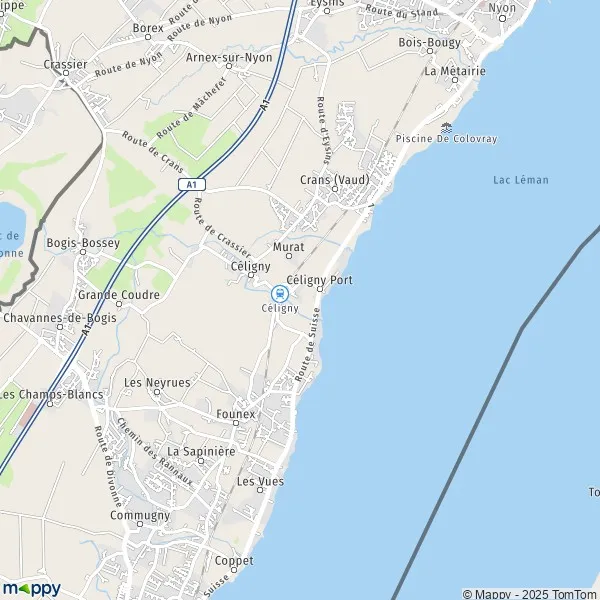 Plan Céligny : carte de Céligny (1298) et infos pratiques