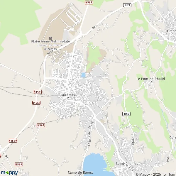 Plan Z.A. Centre Carnot : carte de Z.A. Centre Carnot, 13140 Miramas et ...