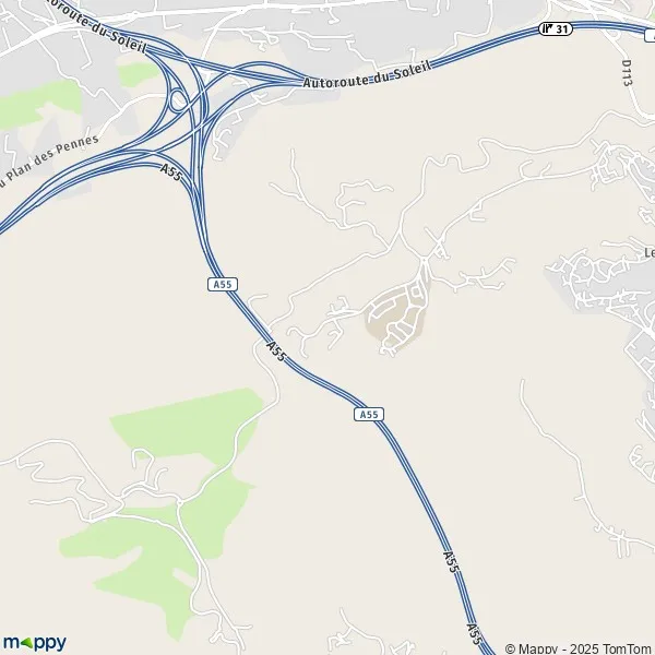 Plan Jas de Rode : carte de Jas de Rode, 13170 Les Pennes-Mirabeau et ...