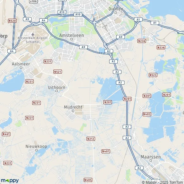 Plan De Ronde Venen : carte de De Ronde Venen (1391) et infos pratiques