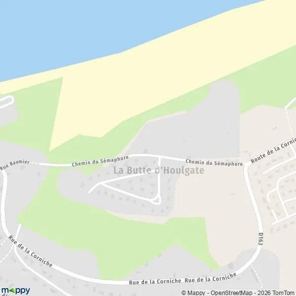 Plan La Butte d'Houlgate : carte de La Butte d'Houlgate, 14510 ...