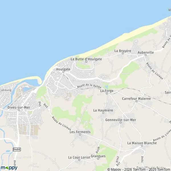 Plan La Vallée : carte de La Vallée, 14510 Houlgate et infos pratiques