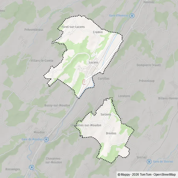 Plan Lucens : carte de Lucens (1515) et infos pratiques