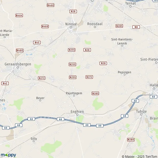 Plan Pajottegem : carte de Pajottegem (1540) et infos pratiques