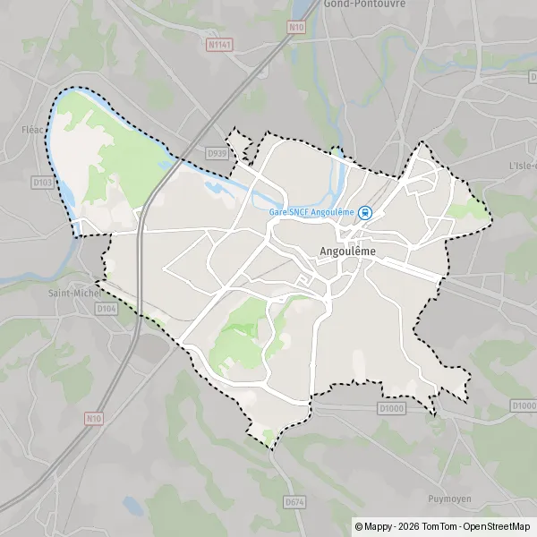 Plan Angoulême Gare Sncf : carte de Angoulême Gare Sncf, 16000 ...