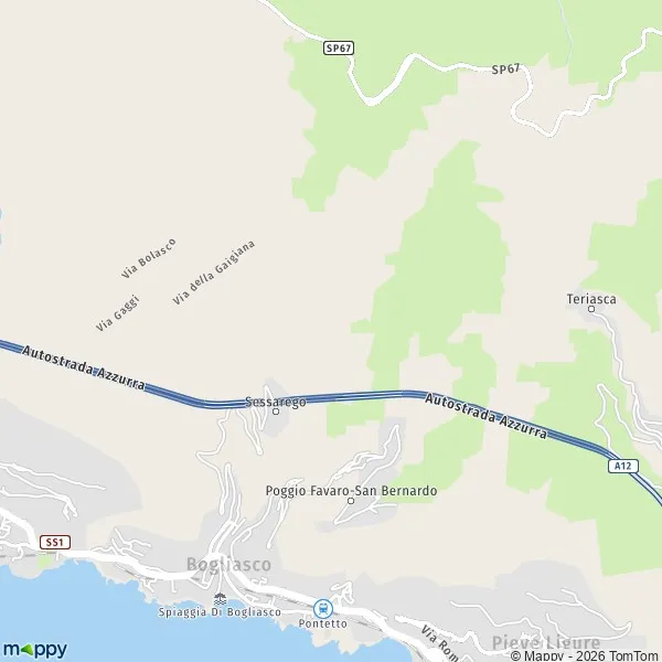 Plan Bogliasco : carte de Bogliasco (16031) et infos pratiques