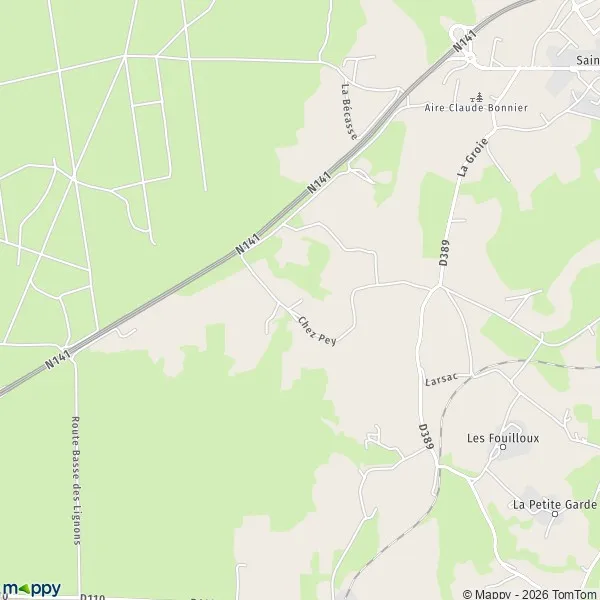 Plan Le Point du Jour : carte de Le Point du Jour, 16110 La ...