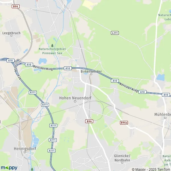 Plan Hohen Neuendorf : carte de Hohen Neuendorf (16515) et infos pratiques