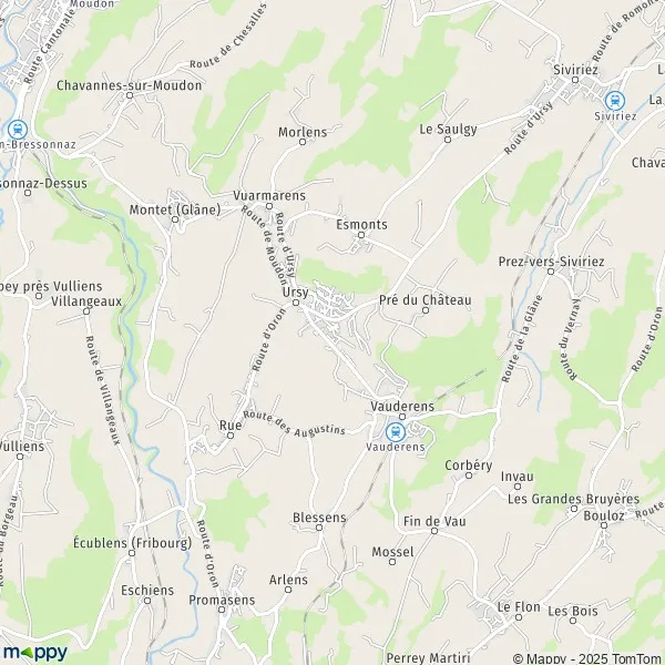 Plan Ursy : carte de Ursy (1670) et infos pratiques