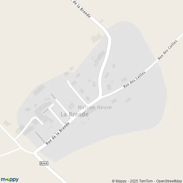 Plan La Brande : carte de La Brande, 17460 Berneuil et infos pratiques