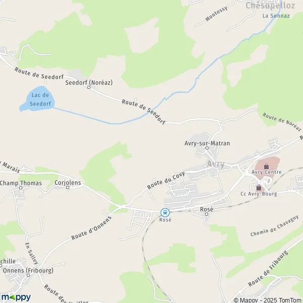 Plan Avry : carte de Avry (1753) et infos pratiques