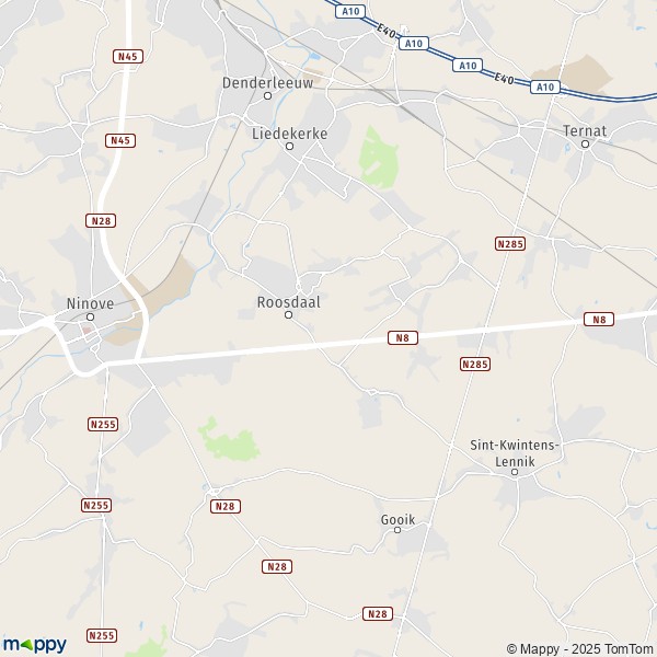 Plan Roosdaal : carte de Roosdaal (1760) et infos pratiques